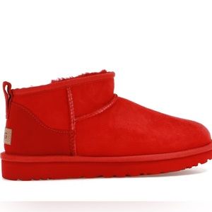 UGG | Shoes | Ugg Ultra Mini Classic Boots In Color Red | Poshmark